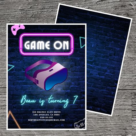 Virtual Reality Theme Birthday Party Invitation Simulator Controller