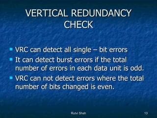 Error Detection And Correction PPT