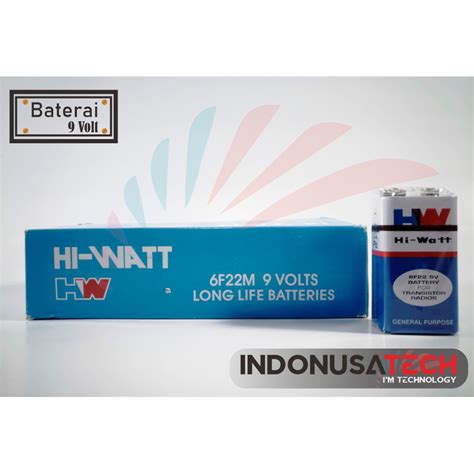 Jual Baterai Kotak 9 Volt Hi Watt Shopee Indonesia