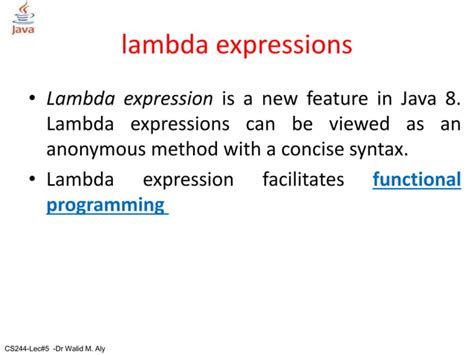 Cs244 Lec8genericsinnerclasseslambdapptx