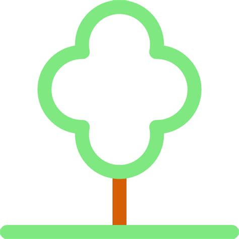 Tree Basic Rounded Lineal Color Icon