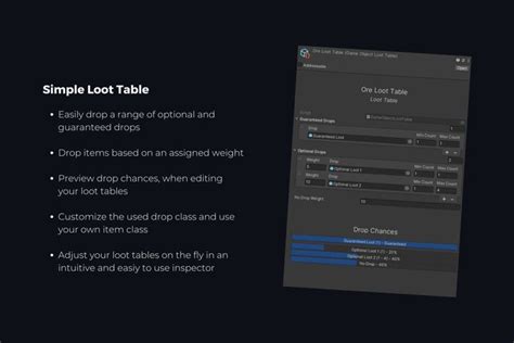 Simple Loot Table Utilities Tools Unity Asset Store Unity Asset Store Asset Store Unity