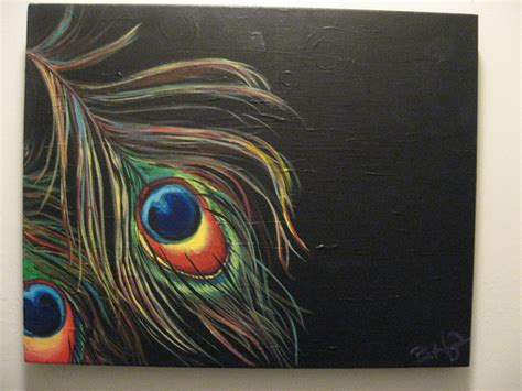 Peacock Feather Painting Canvas