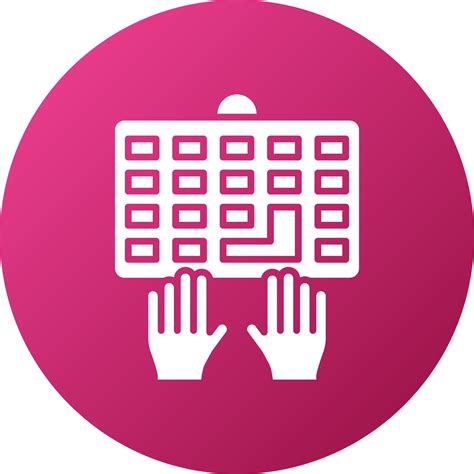 Typing On Keyboard Icon Style 21801317 Vector Art At Vecteezy