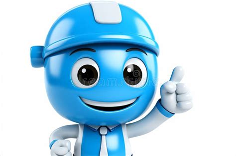 Happy Cartoon Robot Assistant Character Friendly And Helpful Ai Robot Illustration Stock