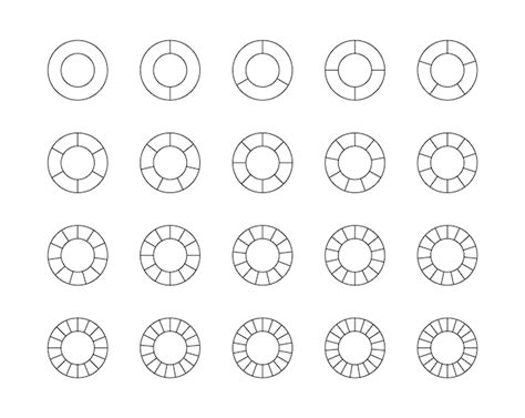 Premium Vector Circle Section Chart Pie Diagram Divided Into Pieces
