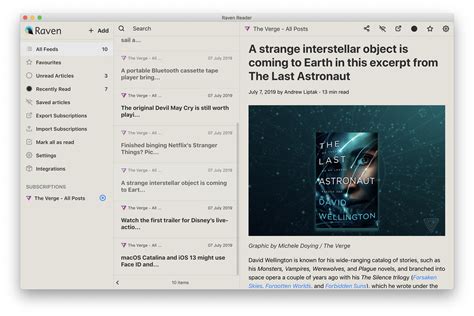 Install Raven Reader On Linux Snap Store