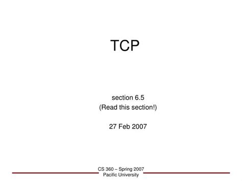Ppt Tcp Powerpoint Presentation Free Download Id
