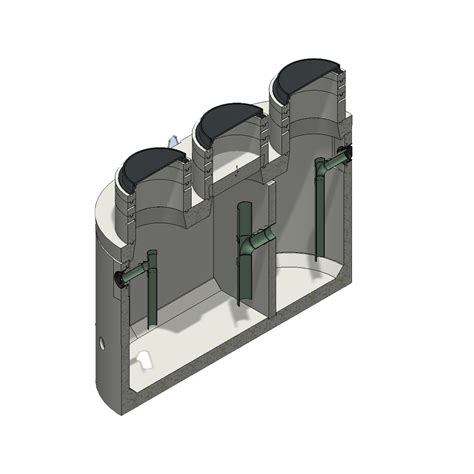 Oval Traffic Rated Clarifier 1000 Gallons Center Access Double Baffle Jensen Infrastructure