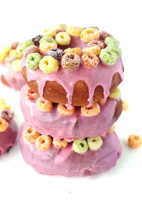 Froot Loop Glazed Donuts Sweetest Menu