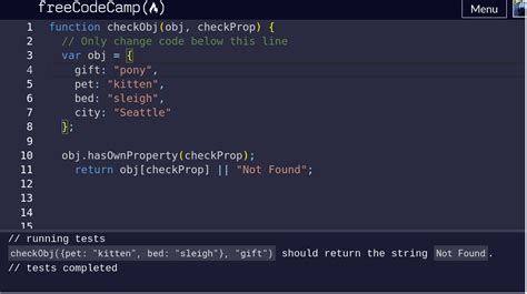 Testing Objects For Properties Failing Last Test Javascript The