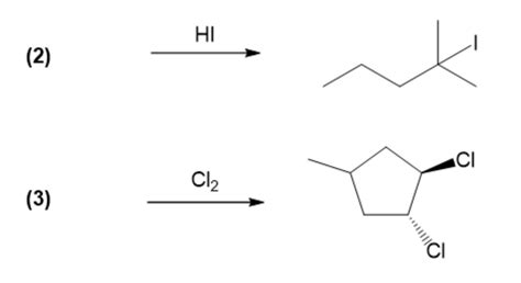 Solved Complete These Equations By Drawing The Structure Of
