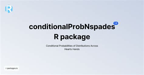 Conditionalprobnspades R Package Documentation R Packages