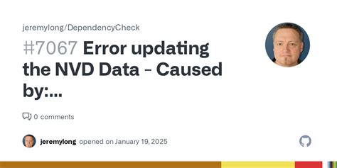 Error Updating The Nvd Data Caused By Javalang