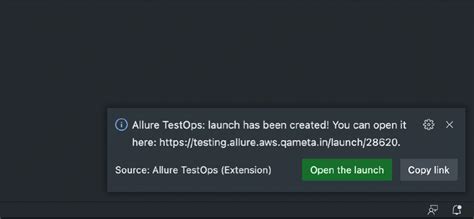 Allure TestOps Launch Notification