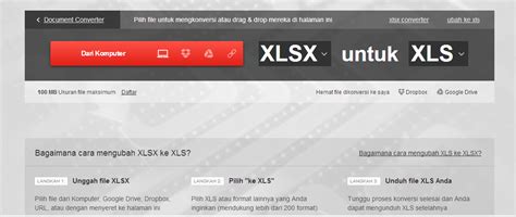 Dunia Pelajar Cara Mengubah Format Excel XLSX Menjadi XLS Lewat Google