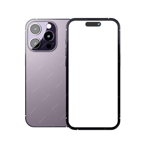 Premium Photo Realistic New Smartphone Mockup In Purple Color With Device Display Screen