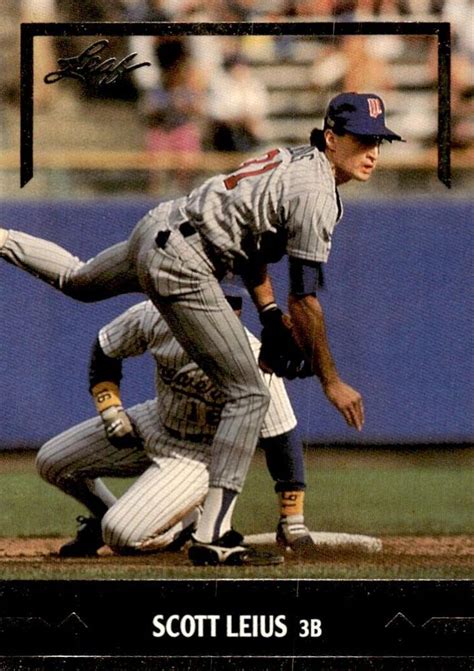 1991 Leaf Gold Leaf Rookies Misnumbered 265 Scott Leius Trading Card Database