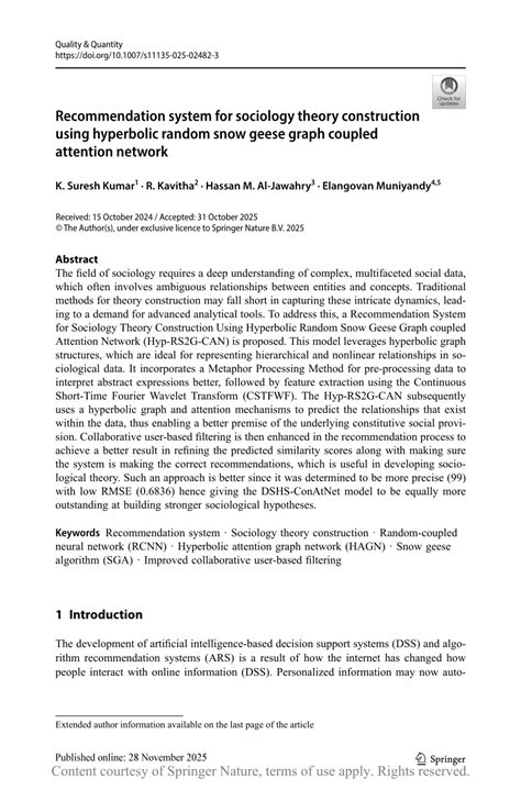 Recommendation System For Sociology Theory Construction Using