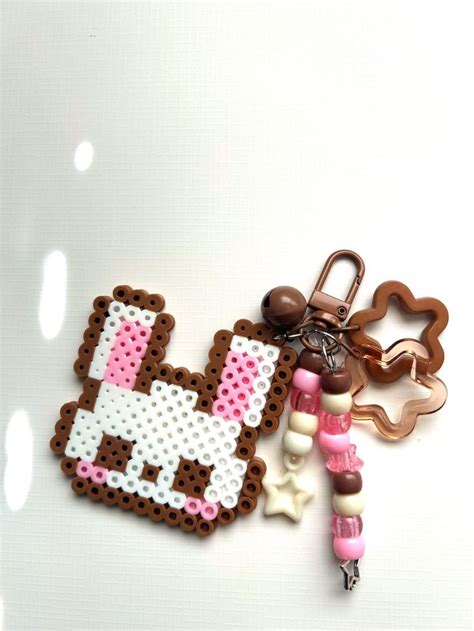 Perler Keychain I Made Recently Yum Yum Cute Pearler Beads Ideas
