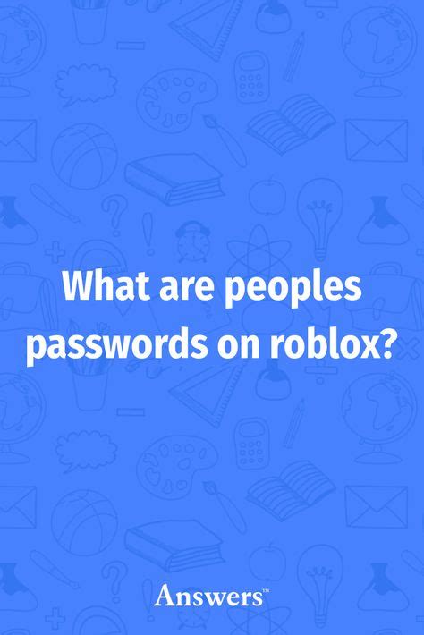Roblox Passwords And Usernames