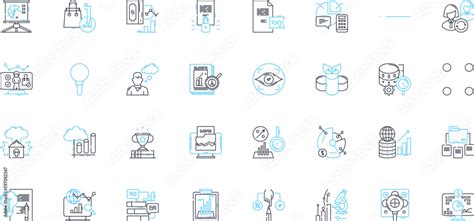 Evaluation Linear Icons Set Assessment Analysis Judgement Rating