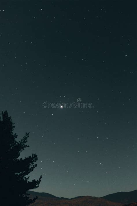 Night Time Shot Of The Stars Over My Hill Stock Image Image Of Mood