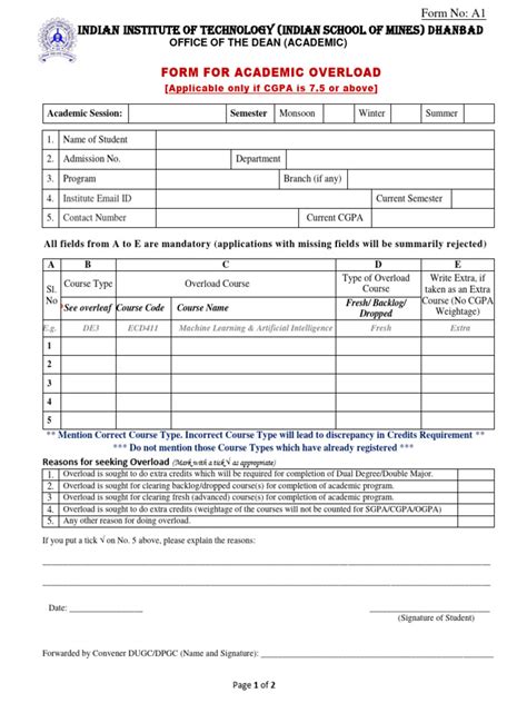 Form A1 Pdf