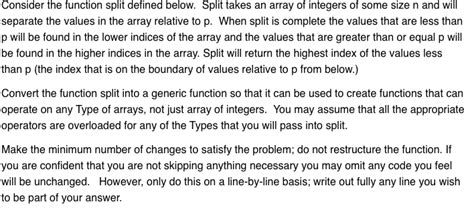 Solved Consider The Function Split Defined Below Split Chegg Com