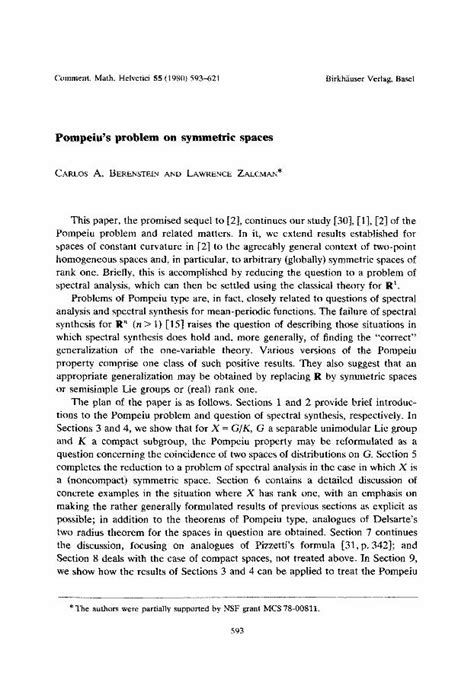 Pdf Pompeius Problem On Symmetric Spaces Dokumentips