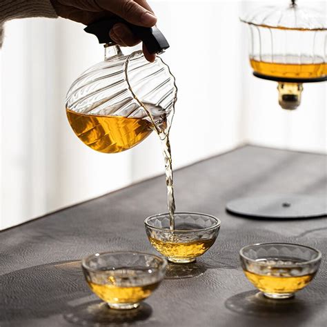 Buy Creative Flower Arrangement Teapot Glass Lazy Automatic Tea Making