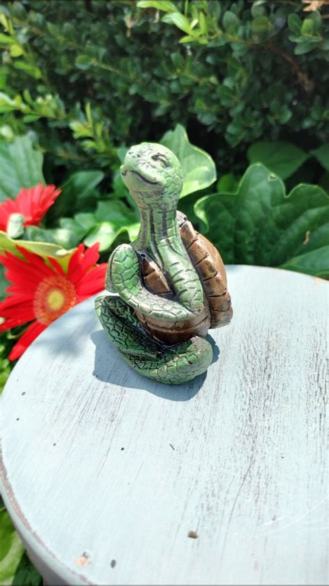 Concrete Praying Turtle Cement Meditating Turtle Zen Animal Stone Art