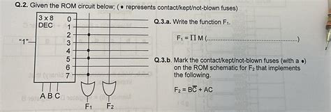 Solved Q 2 ﻿given The Rom Circuit Below ﻿represents