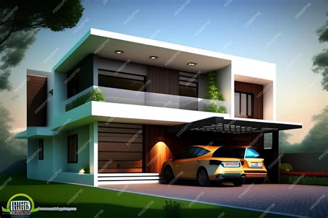 Premium Ai Image Modern House Design Concept Design