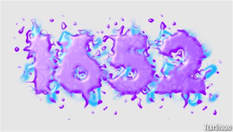 1652 Text Effect and Logo Design Number