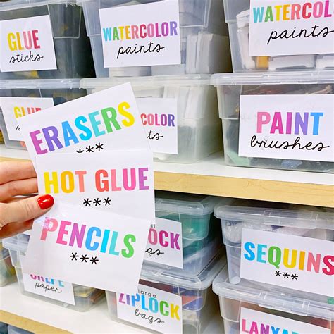 Colorful Classroom Supply Labels Editable For Classroom Organization