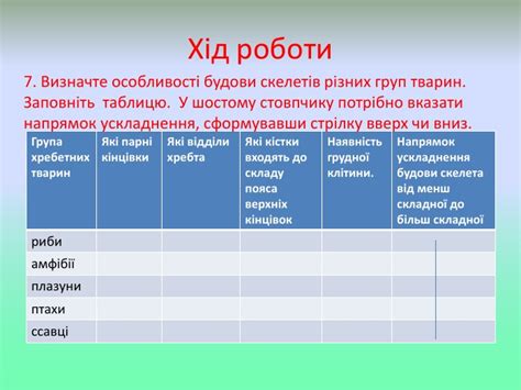 Презентація ПРАКТИЧНА РОБОТА №5 Порівняння будови скелетів хребетних тварин