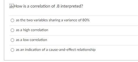 Solved Is How Is A Correlation Of 8 Interpreted As The Two
