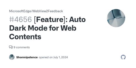Feature Auto Dark Mode For Web Contents · Issue 4656