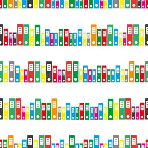 various color office folder seamless simple pattern eps10 stock vector