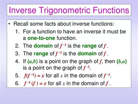 PPT Inverse Trigonometric Functions PowerPoint Presentation Free Download ID 4983806
