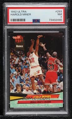 1992 93 Fleer Ultra Base 293 Harold Miner Guarded By Michael