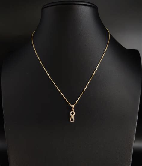 14k Real Gold Infinity Necklace14k Real Solid Gold Infinity Charm 14k