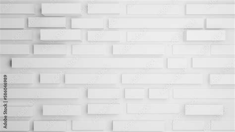 Random Offset White Cube Boxes Or Bricks Block Background Wallpaper Banner Template As An 3d