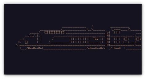 running a train in the linux terminal with sl command