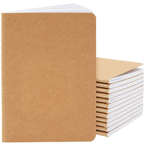 12 Pack Kraft Paper Notebooks A6 Size 4x6 In Writing Journal With 80 Lined Pages Notebook Set