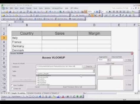 Advanced Features Add In Access VLookUp YouTube