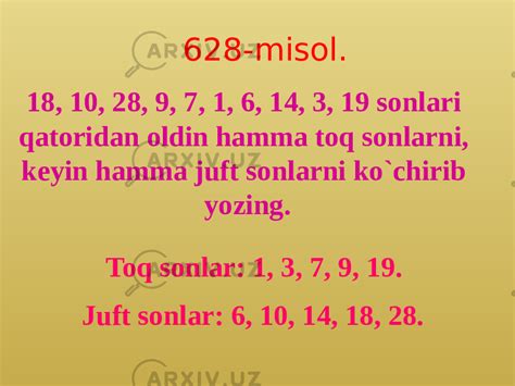 2 Sinf Juft Va Toq Sonlar Algebra Dars Ishlanmalar