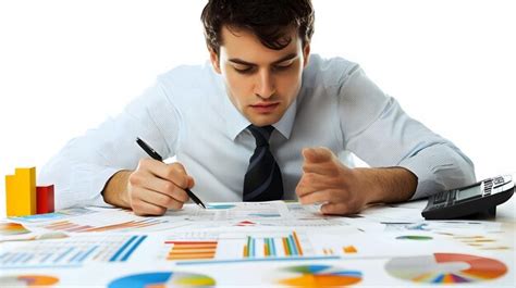 Businessman Analyzing Financial Data With Graphs And Charts Premium Ai Generated Image