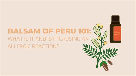 Balsam Of Peru Allergy Allergy To Balsam Of Peru Symptoms